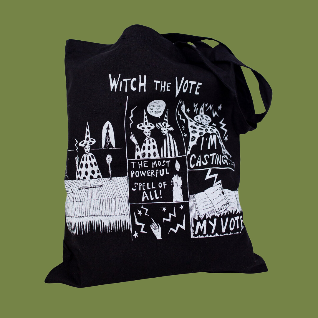 Witch the Vote Tote Bag | Bill Crisafi X HausWitch | Salem, MA