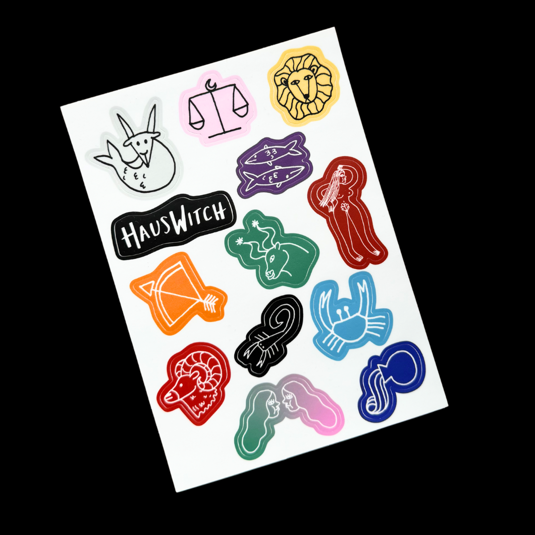 Zodiac Signs Sticker Sheet | HausWitch Exclusive | Salem, MA