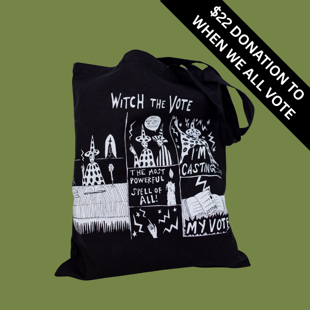 Witch the Vote Tote Bag | Bill Crisafi X HausWitch | Salem, MA